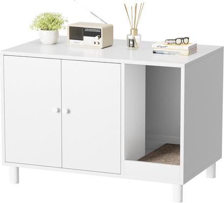 WARCAT Cat Litter Box Enclosure, White - Chewy.com