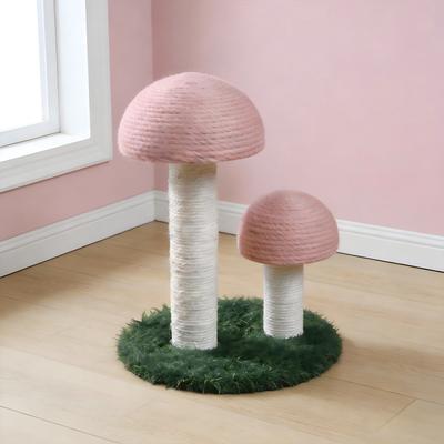 DECFLOW Mushrooms Simulated Lawn Cat Scratching Post, Pink - Chewy.com