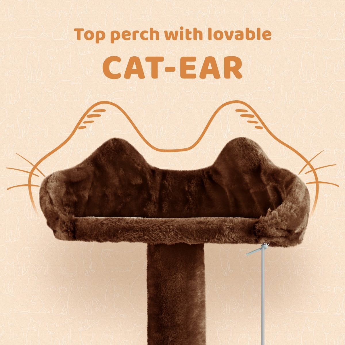 YAHEETECH 57-in Plush Cat Tree, Brown - Chewy.com