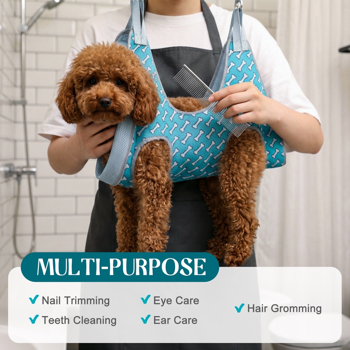 SUPET Dog Grooming Hammock for Nail Trimming, Blue, Small - Chewy.com