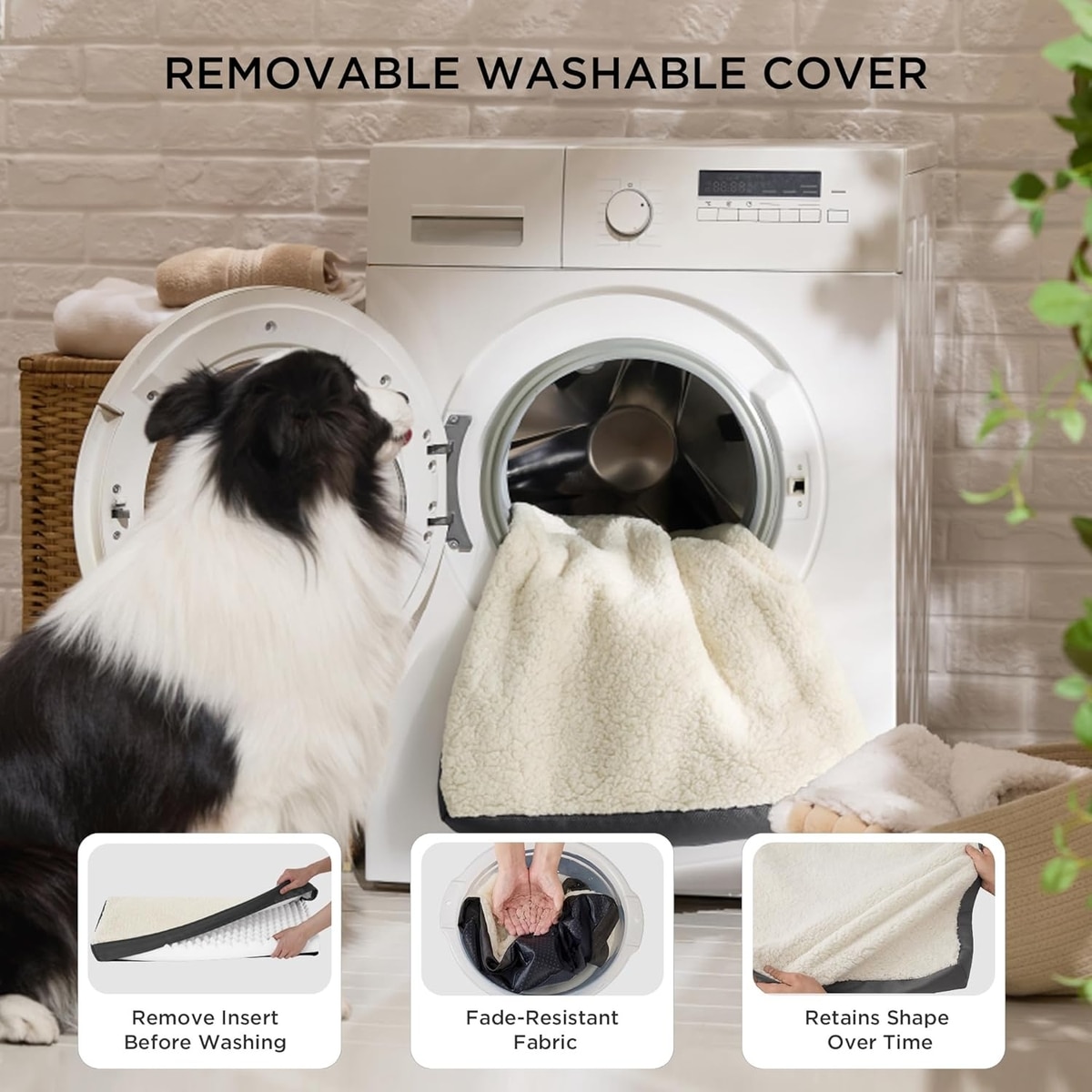 BEDSURE Orthopedic Waterproof Dog & Cat Bed, Grey, X-Large - Chewy.com