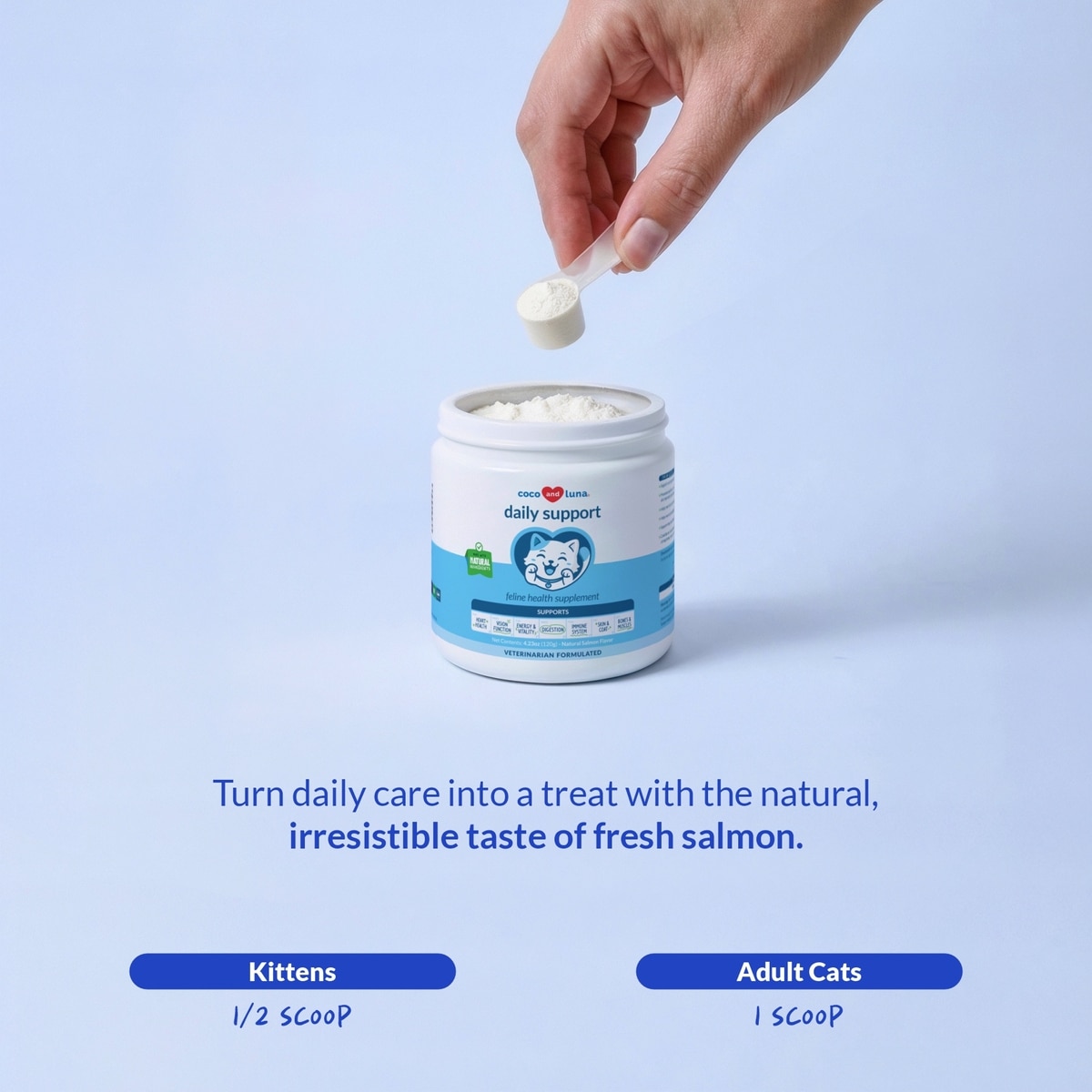 COCO AND LUNA Daily Support with Taurine & Spirulina 10-in-1 Powder ...