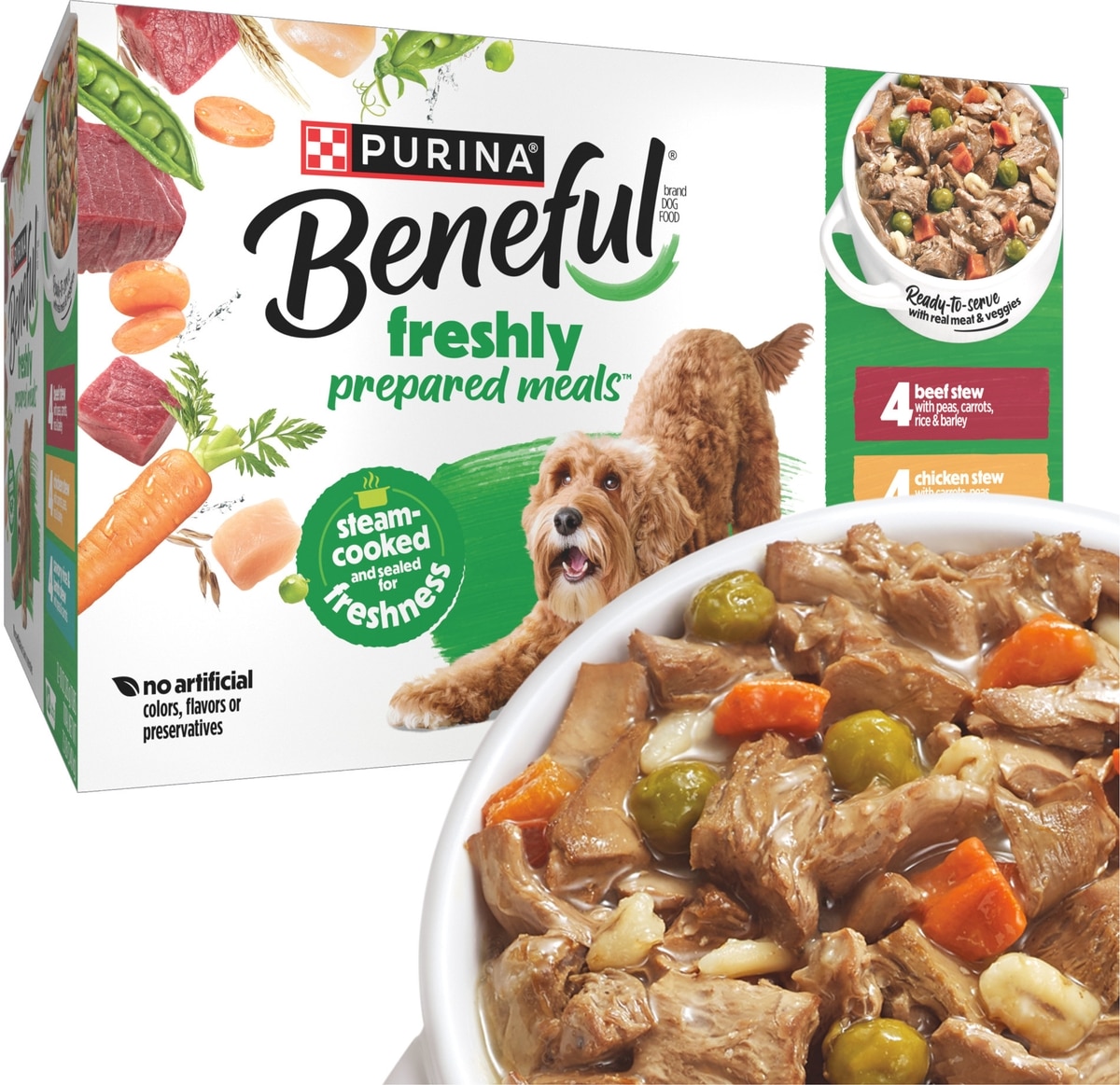 PURINA BENEFUL Freshly Prepared Meals Variety Pack Wet Dog Food, 10-oz ...