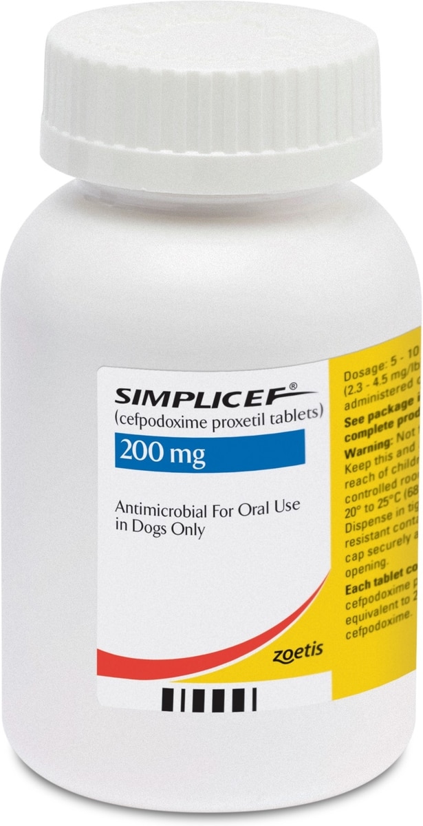 SIMPLICEF (Cefpodoxime Proxetil) Tablets for Dogs, 200-mg - Easy ...