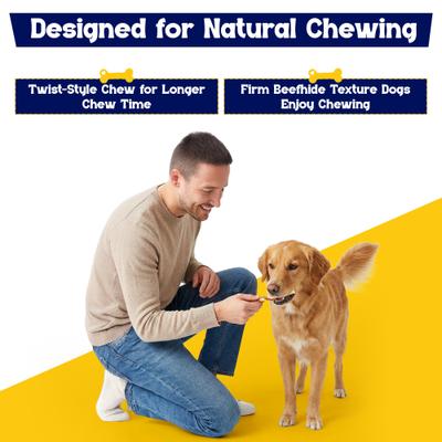 BEEFEATERS Beefhide Twist 5-inch Chicken Rawhide Dog Chew, 1.41-oz ...