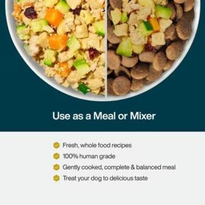 JUSTFOODFORDOGS Turkey & Whole Wheat Macaroni Recipe Frozen Human-Grade ...