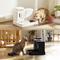 ZOMISIA Gravity Cat Feeder & Water Dispenser, Black, 0.8-gal, 2 count ...