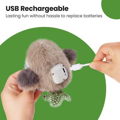 POTAROMA Lifelike Chirp Flapping Bird Interactive Cat Motion Toy with ...
