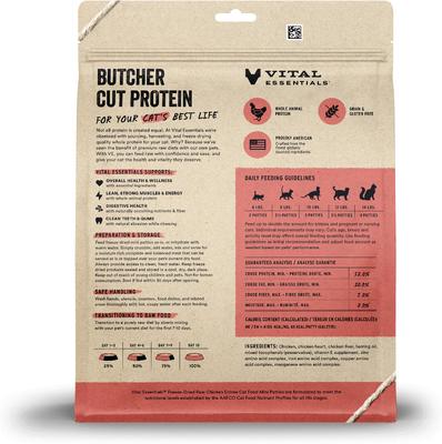 VITAL ESSENTIALS Mini Patties Raw Chicken Entree Freeze-Dried Cat Food ...