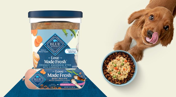 BLUE BUFFALO Love Made Fresh Beef with Carrots & Peas Fresh ...