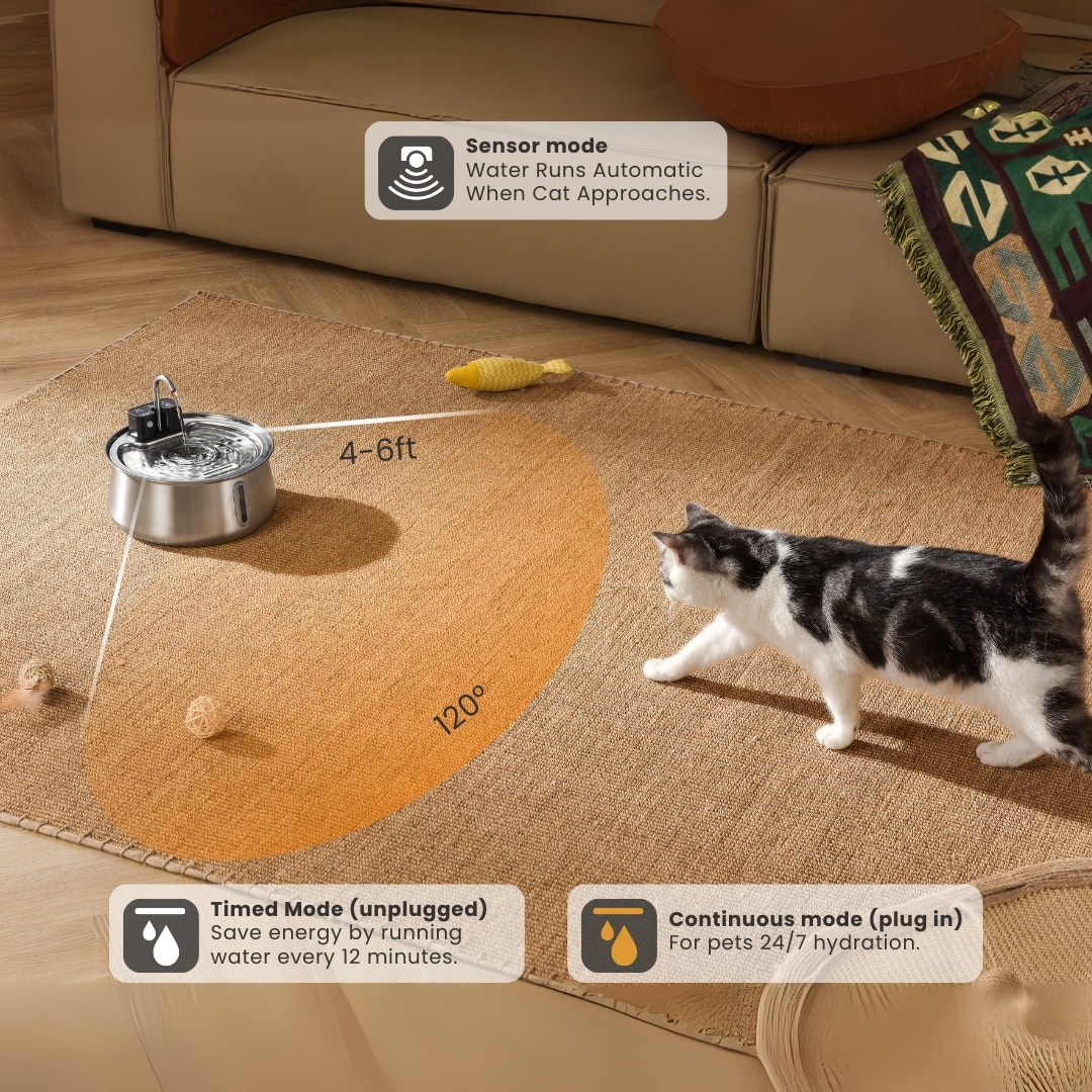KITTYSPOUT The KittySpout Wireless 2.0 Stainless Steel Cat Fountain ...