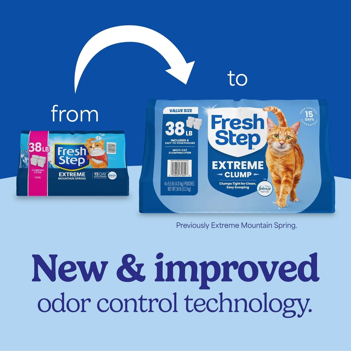 FRESH STEP Extreme Febreze Freshness Scented Multi-Cat Clumping Clay ...