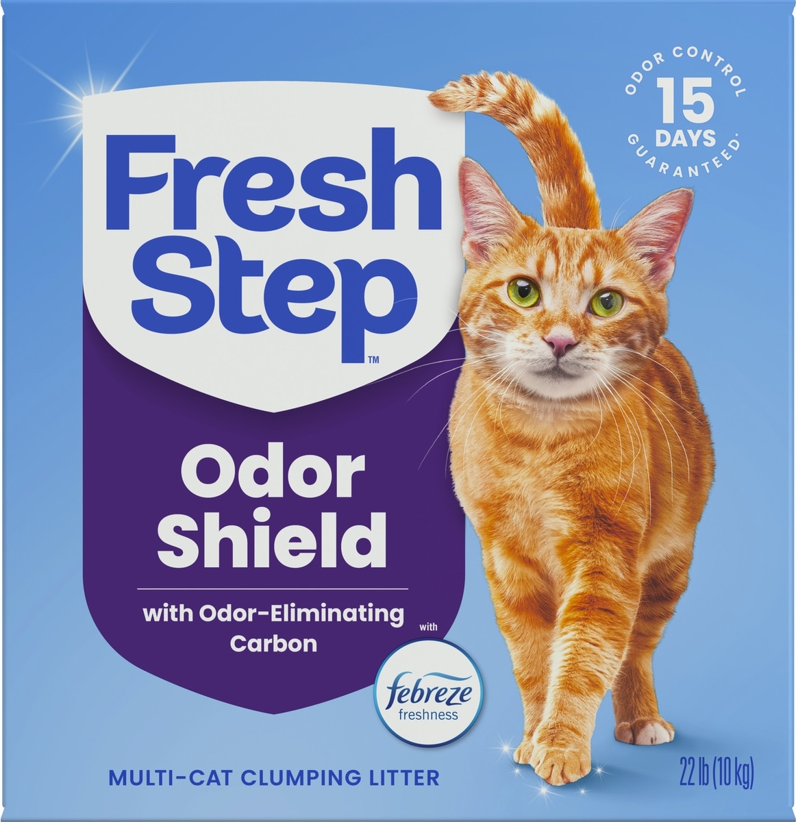 FRESH STEP Odor Shield Febreze Freshness Multi Cat Clumping Litter, 22 ...