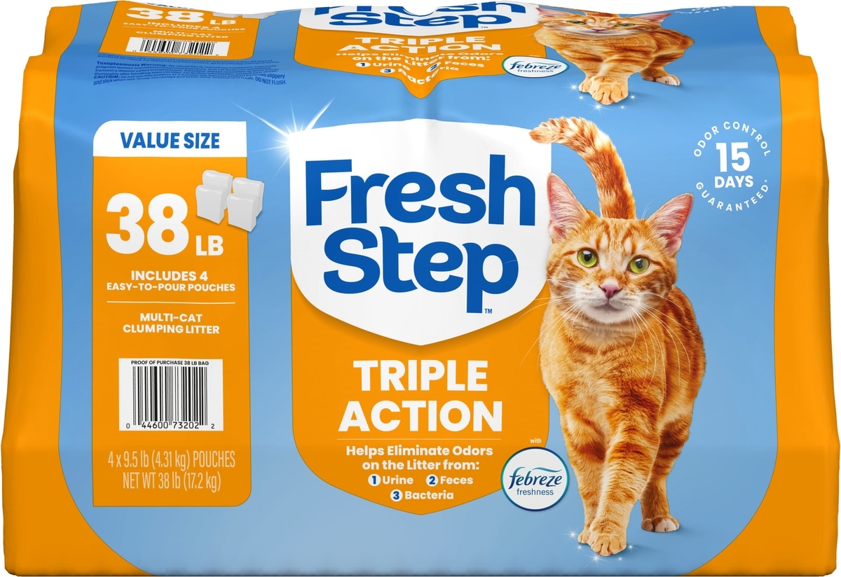 FRESH STEP Triple Action Febreze Freshness Scented Multi-Cat Clumping ...
