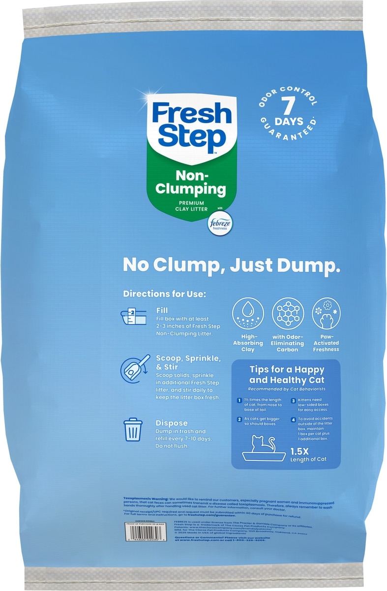 FRESH STEP Premium Febreze Freshness Scented Multi-Cat Non-Clumping ...