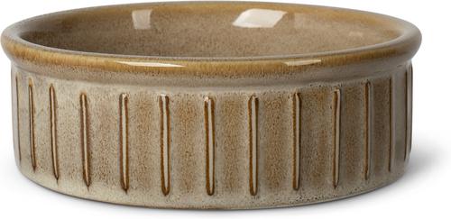 FRINGE STUDIO Stripe Buff Dishwasher Safe Stoneware Dog & Cat Bowl ...