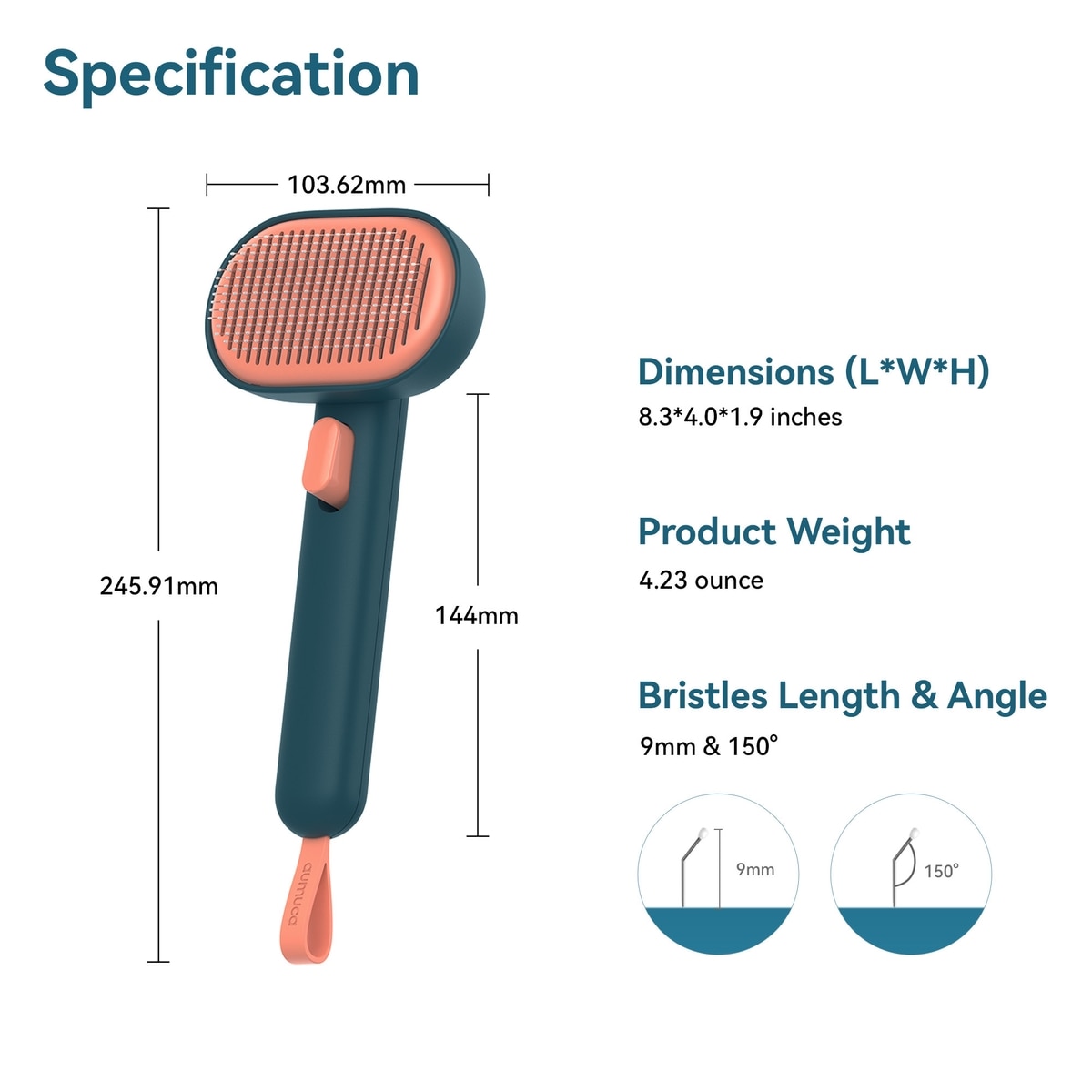 AUMUCA Self Cleaning Slicker Brush, Green - Chewy.com