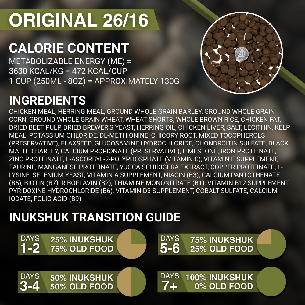 INUKSHUK Professional Dry Dog Food 26/16, 33-lb bag - Chewy.com