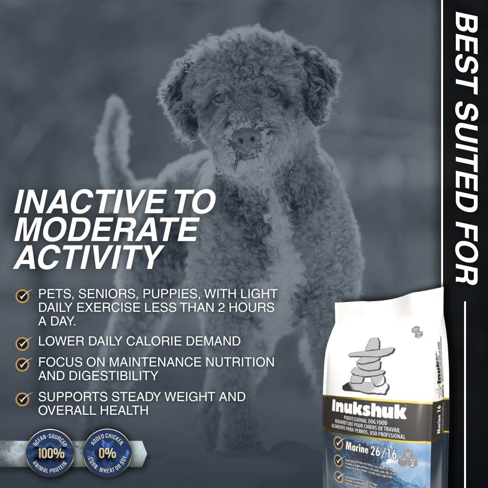 INUKSHUK Performance Marine 26/16 Dog Dry Food, 33-lb bag - Chewy.com