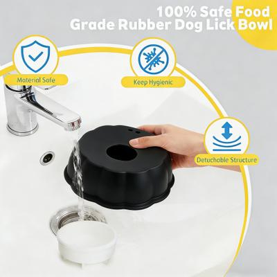 GROOVYPETS Anti-Slip Stable & Non-Skid Plastic Slow Feeder Dog Bowl ...