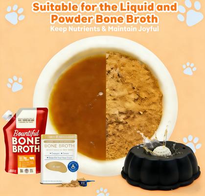 GROOVYPETS Anti-Slip Stable & Non-Skid Plastic Slow Feeder Dog Bowl ...