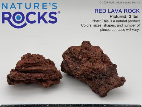 NATURE'S ROCKS Red Lava Aquarium Rock, 3-lb - Chewy.com