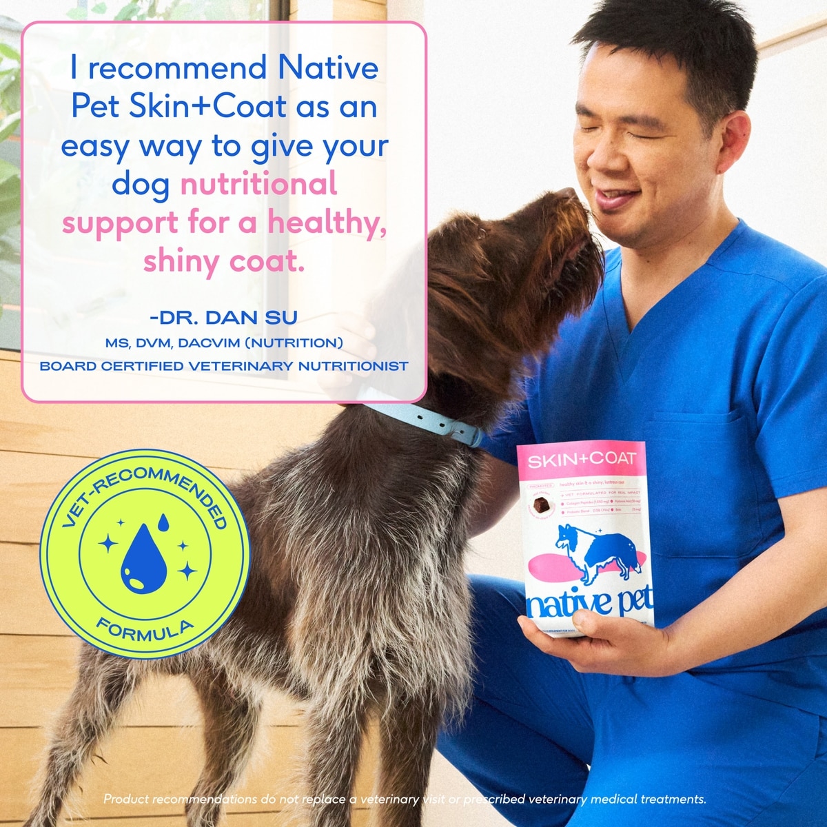NATIVE PET Skin & Coat Chews with Omega-3 Dry Skin Supplement for Dogs ...