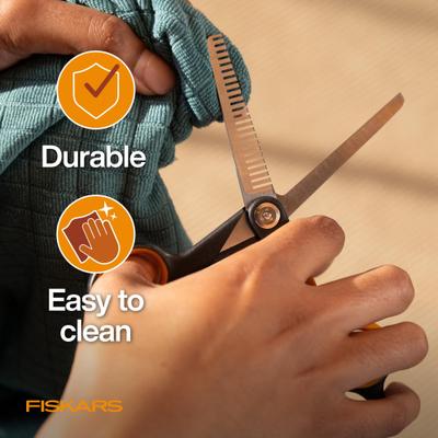 FISKARS Pet Blending Scissors, Orange/Black, 6.5-in - Chewy.com