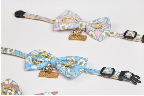 TOUCHCAT Floral Polyester Cat Collar with Bow, Pink, Small: 5.9 to 9-in ...
