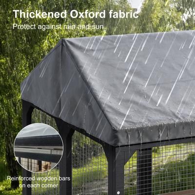 TIMHAKA 7 Platform & 2 Resting Box, Waterproof Roof Catio Outdoor ...