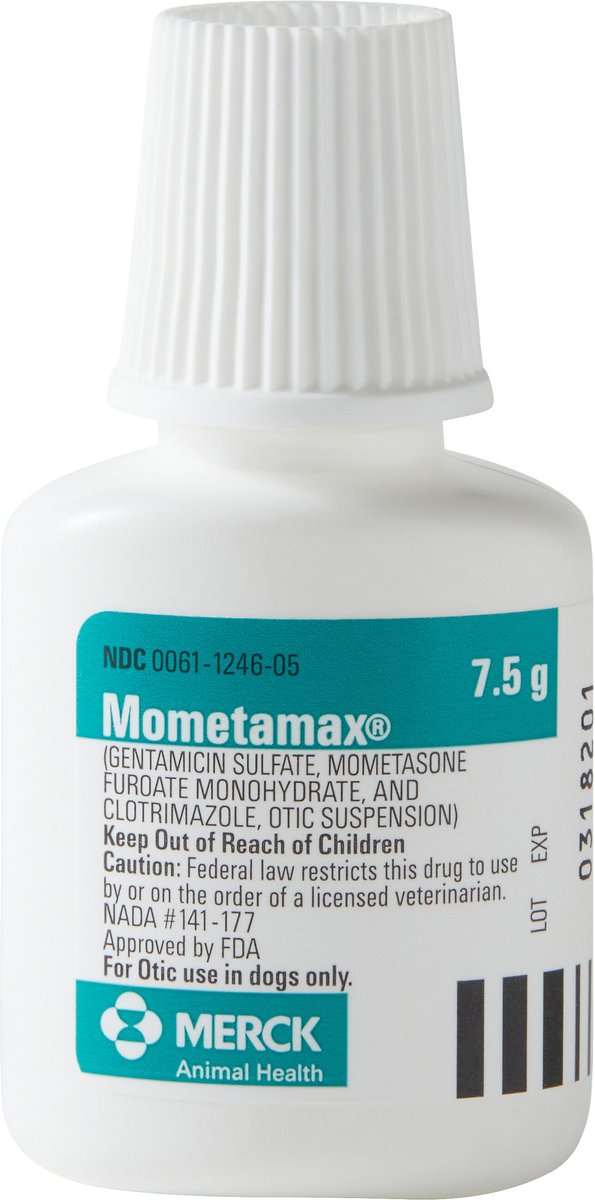 MOMETAMAX (Gentamicin / Mometasone / Clotrimazole) Otic Suspension for Dogs, 7.5-g - Easy ...