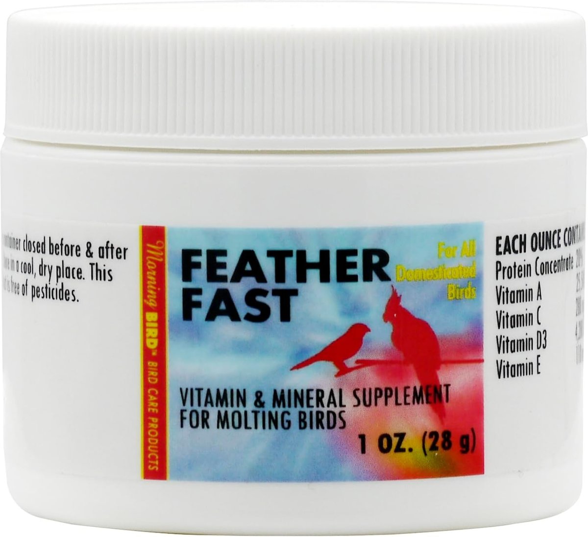 MORNING BIRD Feather Fast Bird Supplement, 1-oz jar - Chewy.com