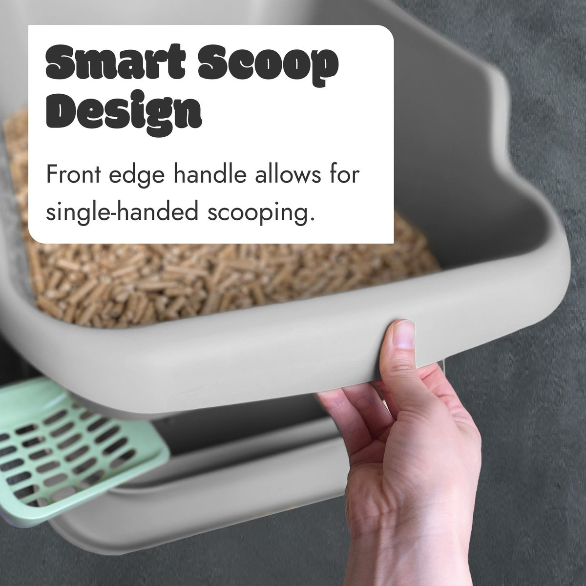 MR. CATMAN Sifting Cat Litter Box with Sifter Pan & 7-Day Waste Storage ...