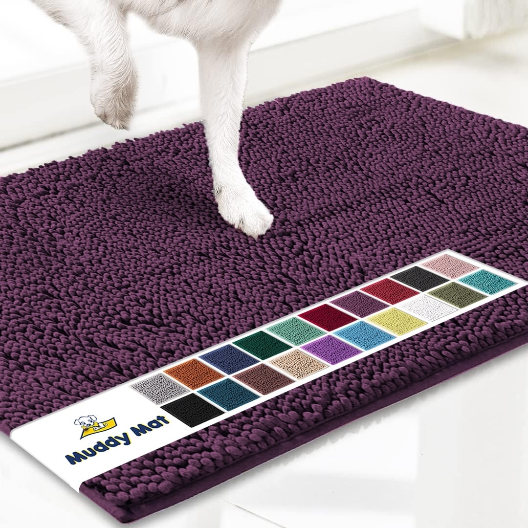 Out of Stock - MUDDY MAT Highly Absorbent Chenille Dog Door Mat Dark ...