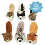 MULTIPET Bouncy Burrow Buddies Babies Squeaky Stuffing-Free Plush Puppy ...