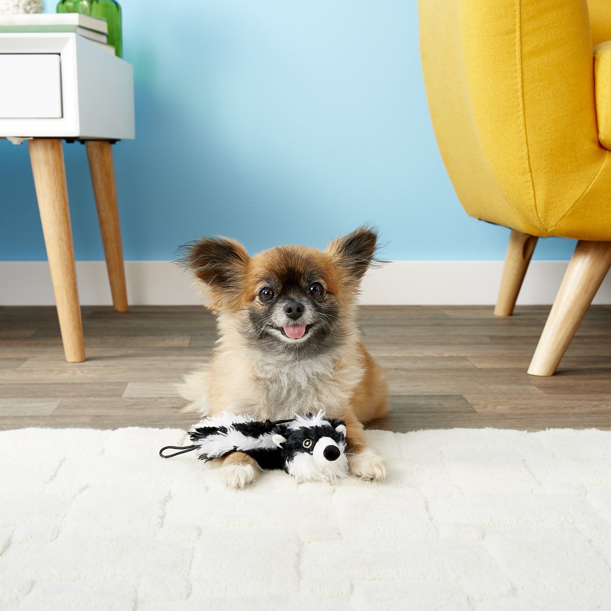 MULTIPET Bouncy Burrow Buddies Babies Squeaky Stuffing-Free Plush Puppy ...