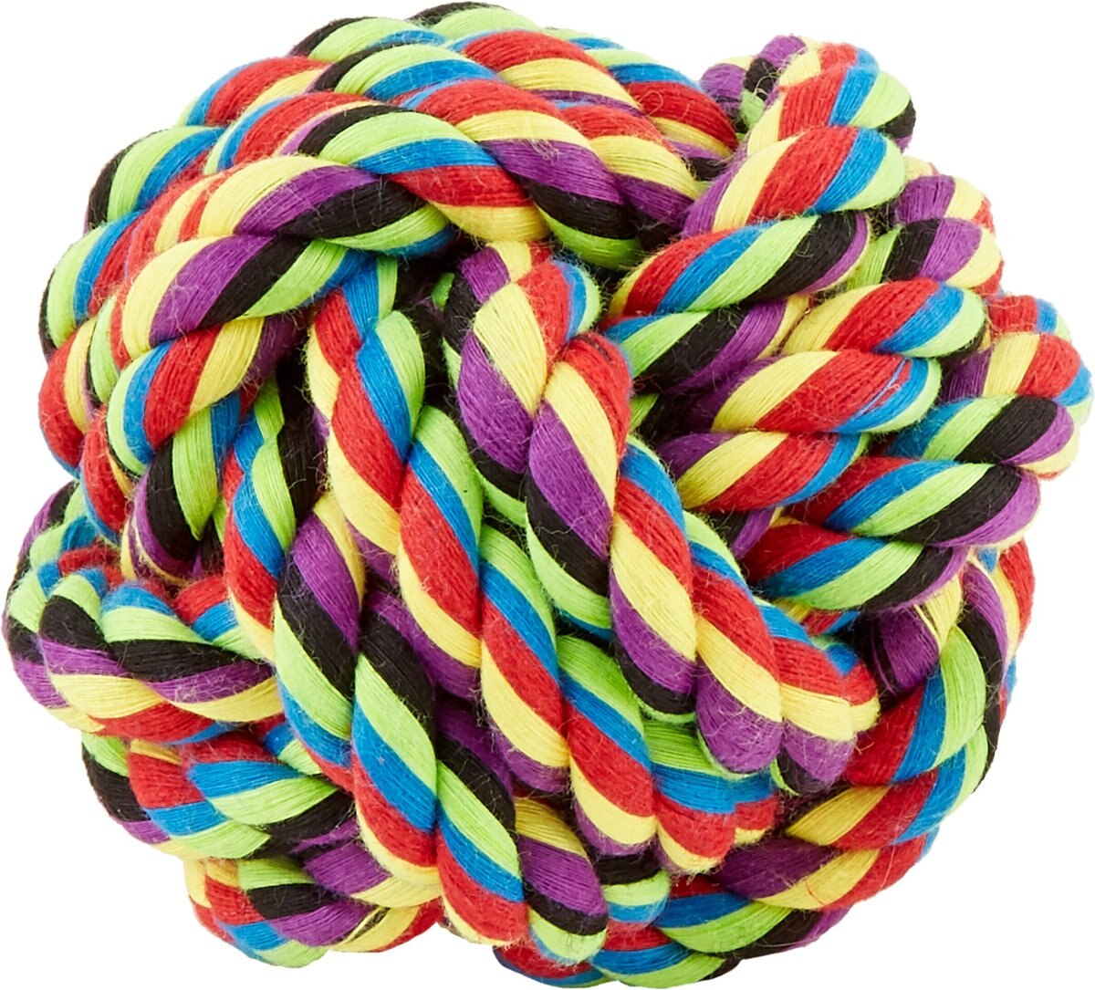 MULTIPET Nuts for Knots Ball Dog Toy, Color Varies, Small - Chewy.com
