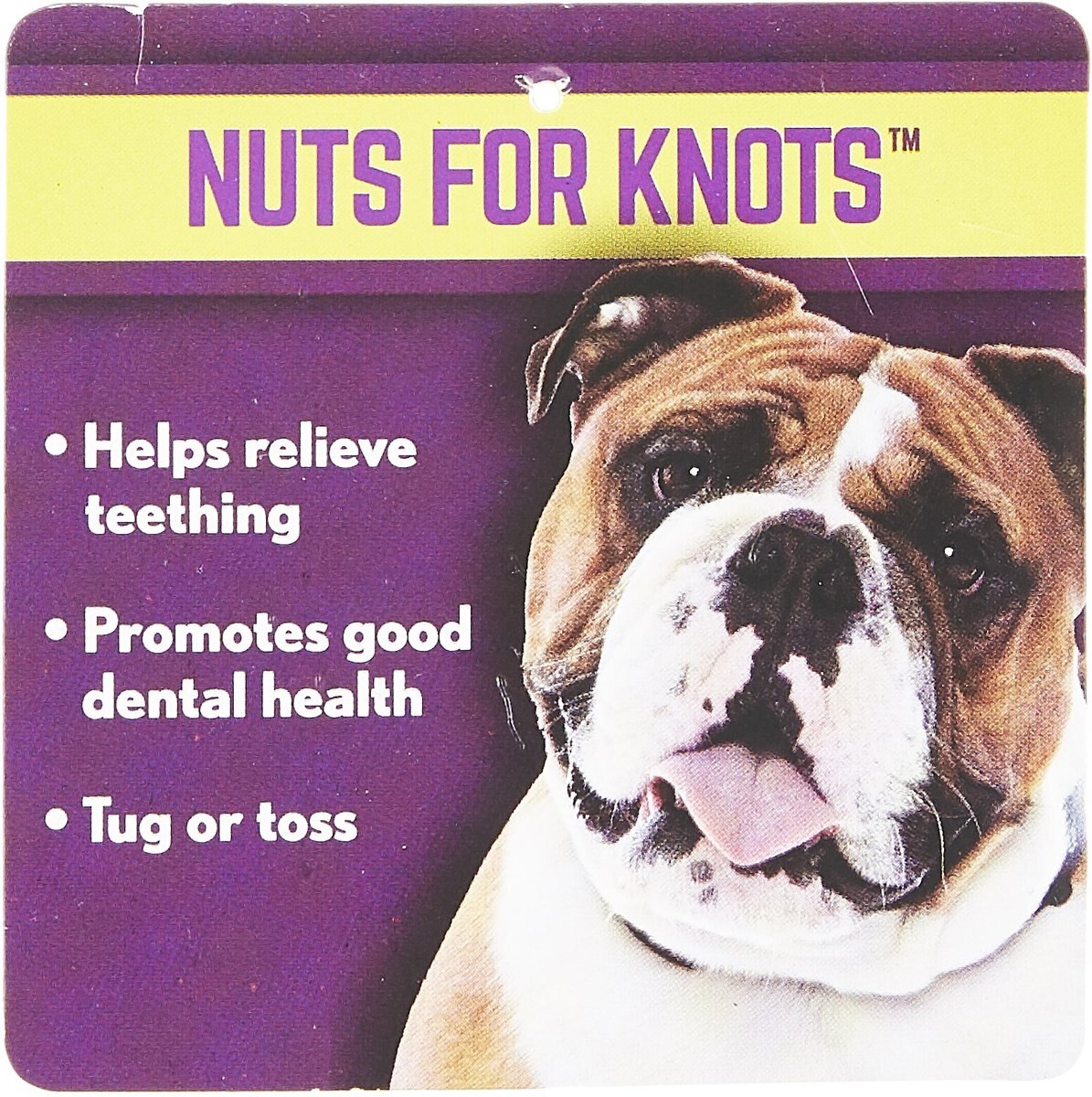 MULTIPET Nuts for Knots Heavy Duty Rope with Tug Dog Toy, Color Varies ...