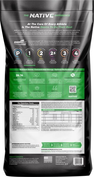 NATIVE Level 1 Lamb Flavor Dry Dog Food, 20-lb bag - Chewy.com