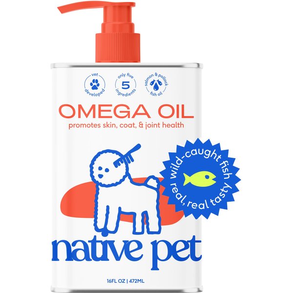 NATIVE PET Omega-3 Fish Oil & Alaskan Salmon Oil Skin & Coat Health ...
