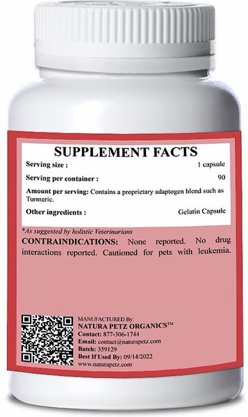 NATURA PETZ ORGANICS Turmeric The Magnificent Cat Supplement, 90 count ...