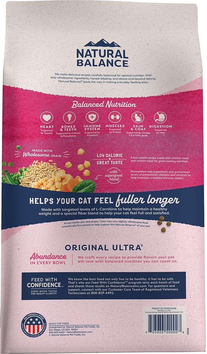 NATURAL BALANCE Original Ultra Fat Cats Low Calorie Weight Management ...