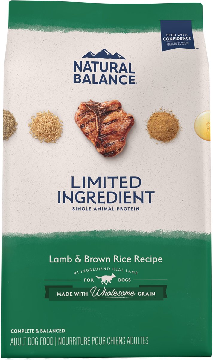 NATURAL BALANCE Limited Ingredient Lamb & Brown Rice Recipe Dry Dog ...