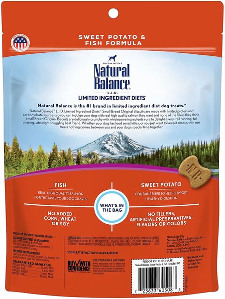 NATURAL BALANCE Rewards Small Breed Salmon Flavored Crunchy Biscuit Dog ...
