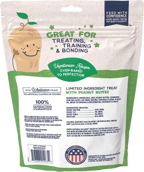 NATURAL BALANCE Rewards Crunchy Biscuits with Peanut Butter Dog Treats ...