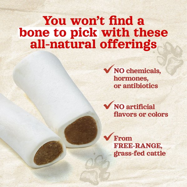 NATURAL FARM 5 to 6-inch Bully Stick Flavor Stuffed Dog Bones, 3 count ...