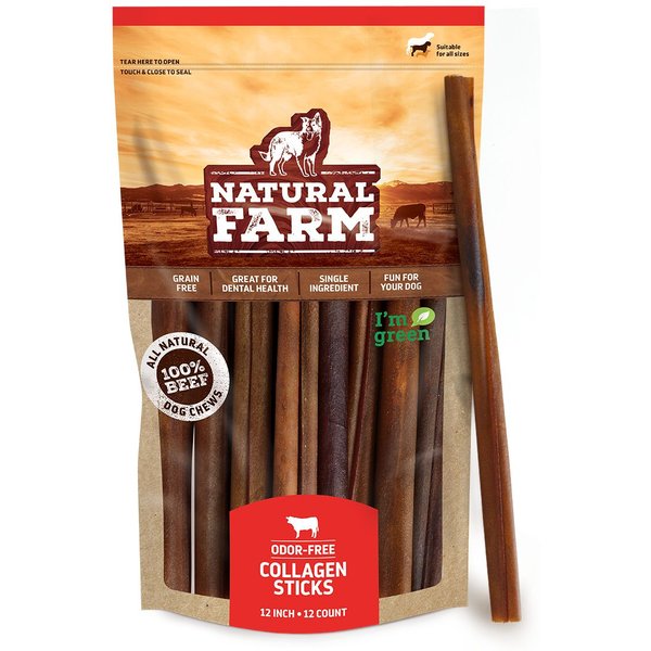 NATURAL FARM Collagen Sticks Dog Treats, 12-in, 12 count - Chewy.com