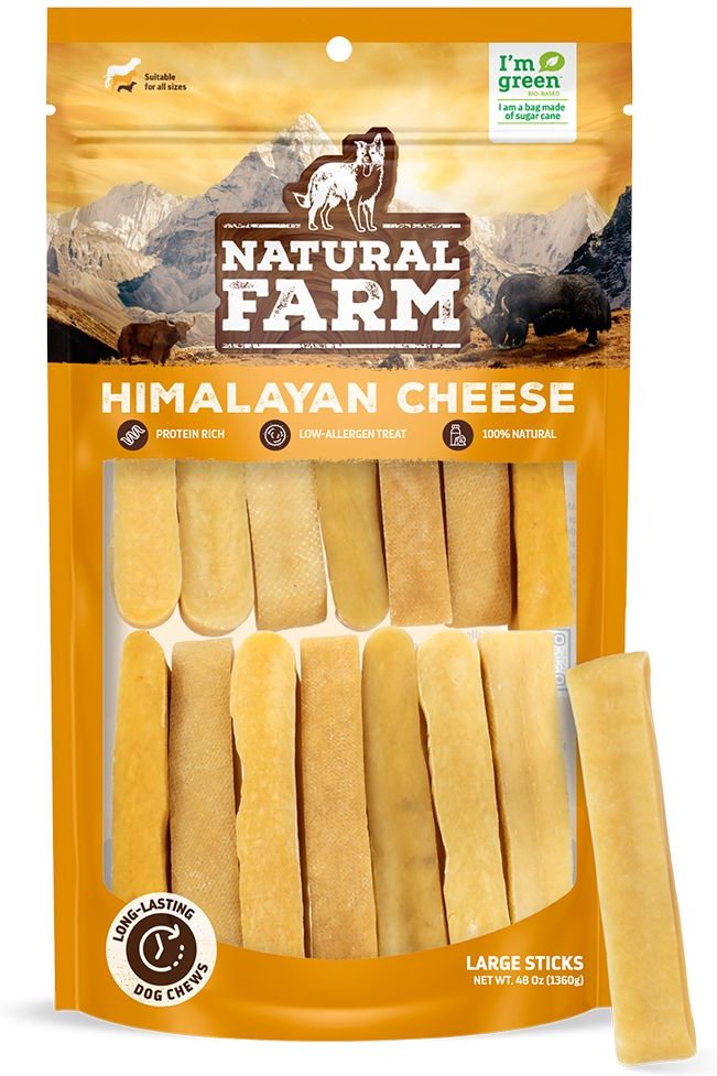 NATURAL FARM Himalayan Cheese Dog Treats, Large, 3-lb bag - Chewy.com