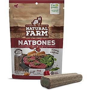 NATURAL FARM NatBones Beef Dog Treats, 12 count - Chewy.com