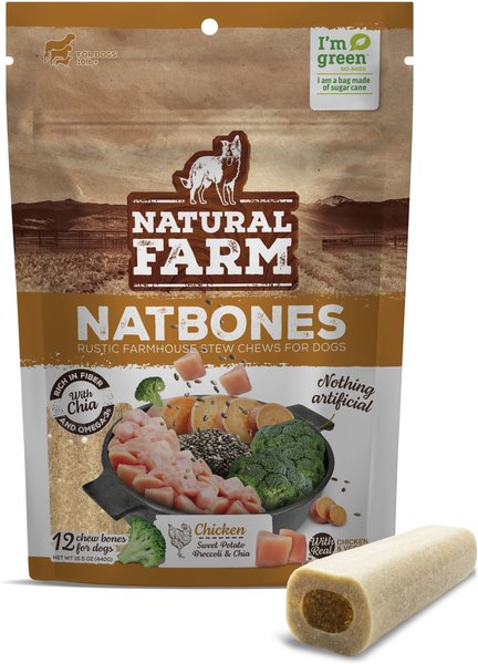 NATURAL FARM NatBones Chicken Dog Treats, 12 count - Chewy.com